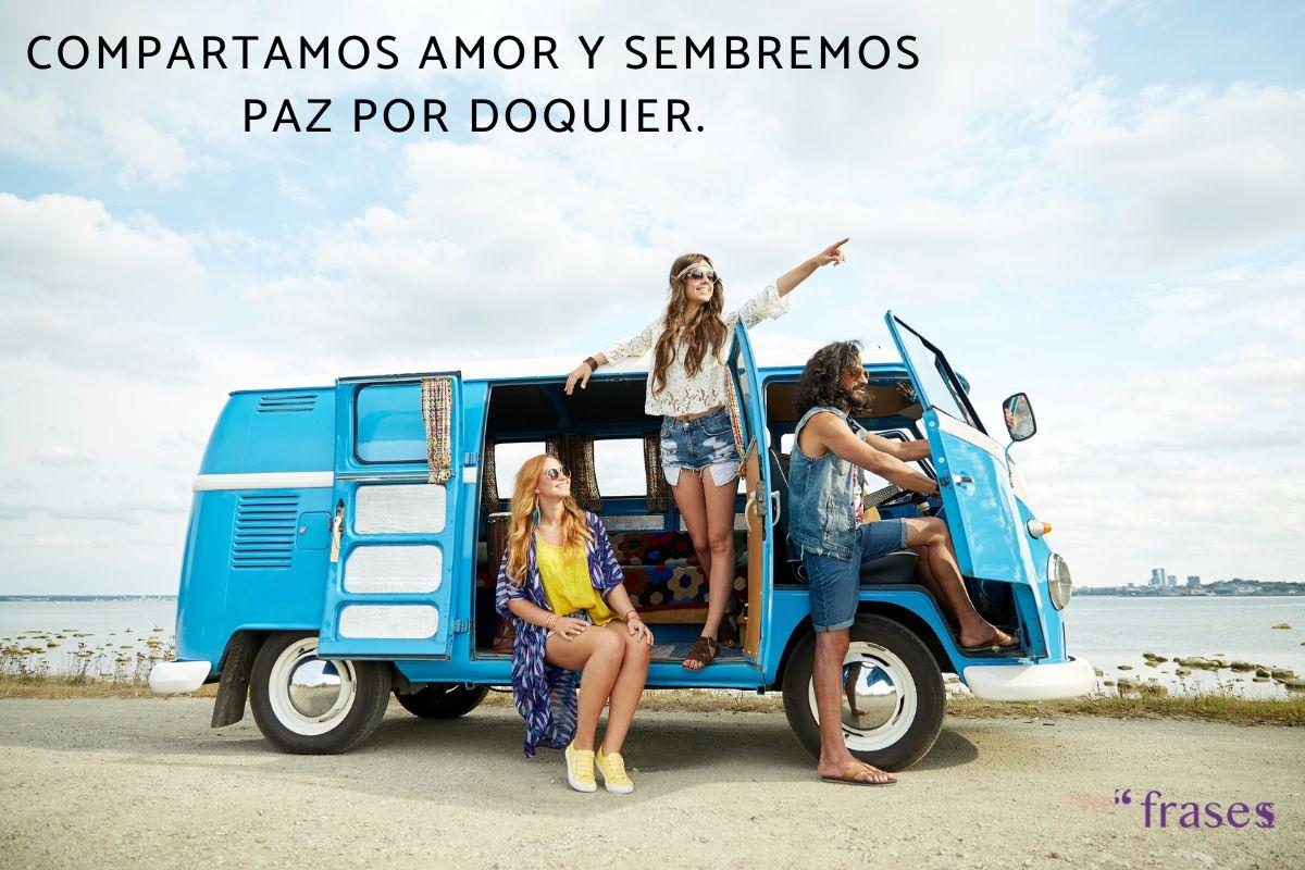 +50 frases hippies sobre paz y amor